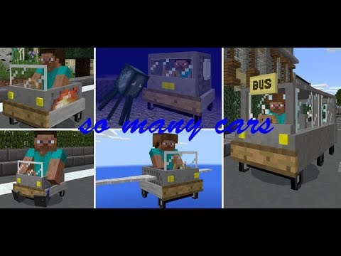 Minecraft PE Vanilla Cars Addon [Many Many Cars!!!!] - YouTube