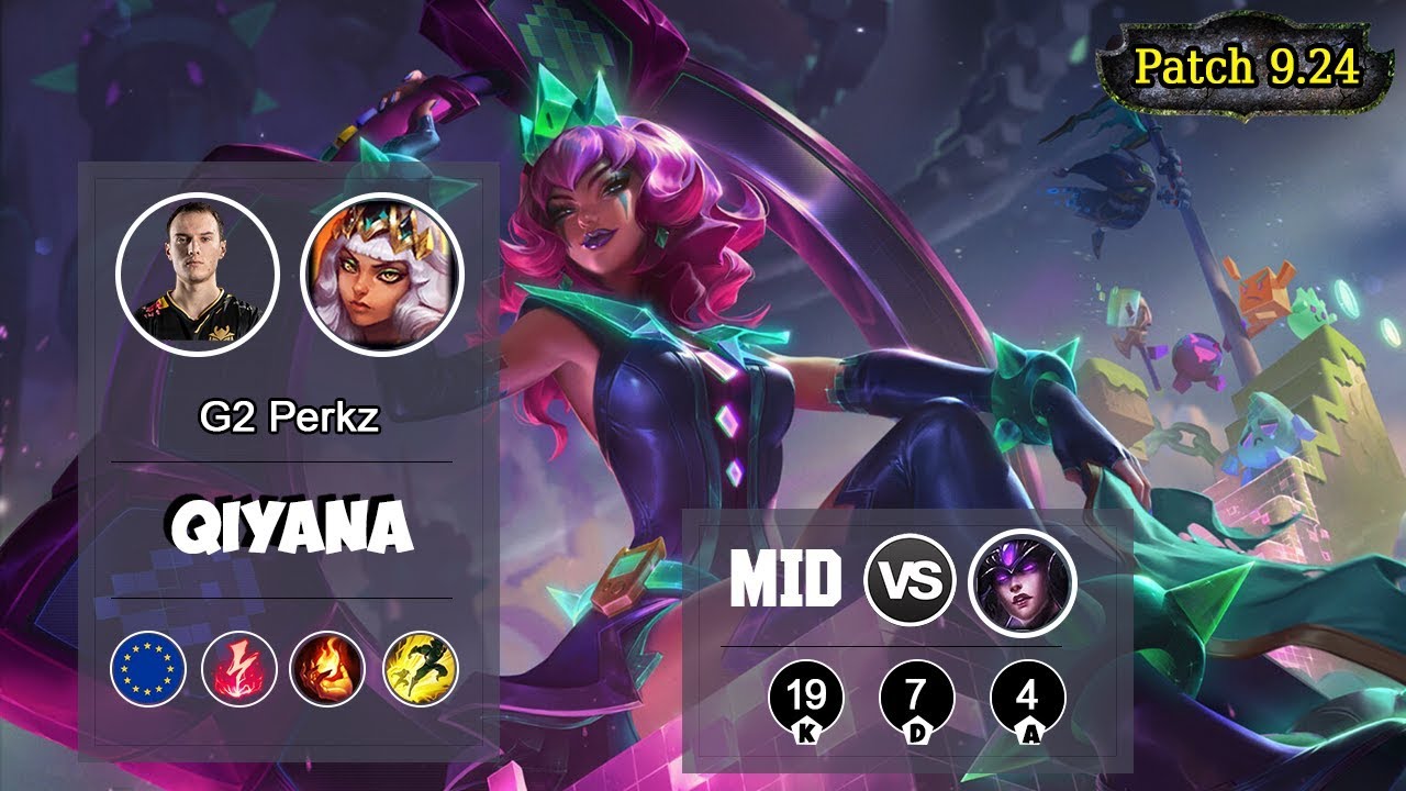 G2 Perkz Qiyana MID vs Syndra | LOL | S9 EUW Grandmaster - Full Gameplay - YouTube