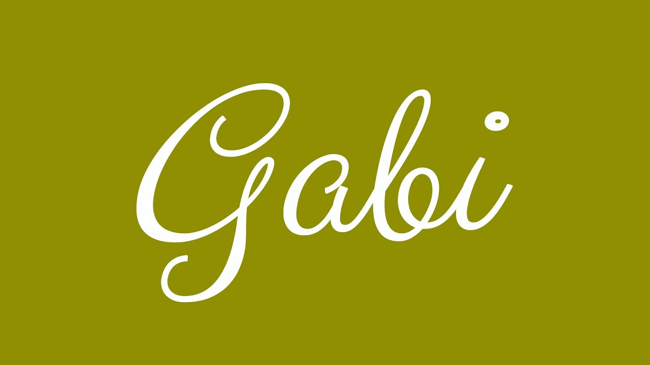 Learn how to Sign the Name Gabi Stylishly in Cursive Writing - YouTube