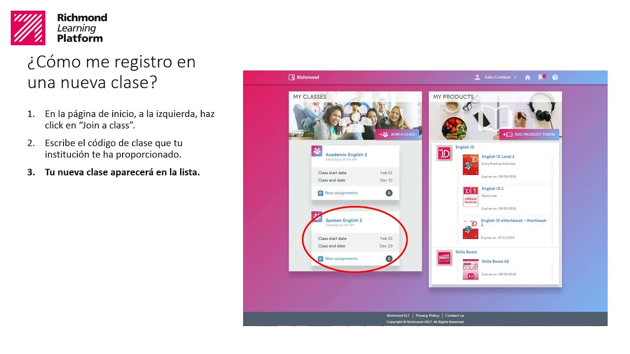 RLP: ¿Cómo me registro en una nueva clase? - YouTube