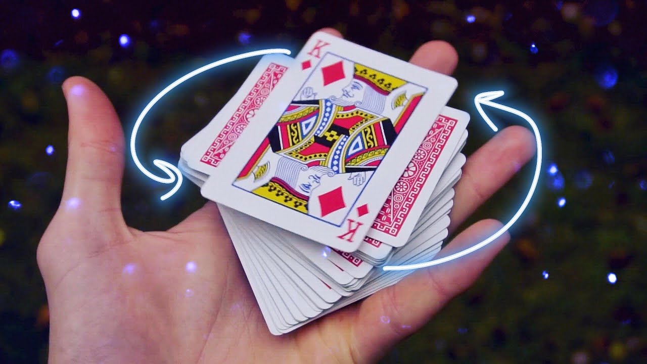 One-Handed Top Card Spin // MAGIC & CARDISTRY TUTORIAL - YouTube