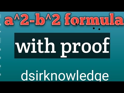 why is (a+b)(a-b)=a^2-b^2 ?|| proof of a^2-b^2 || formula of a^2-b^2 ...