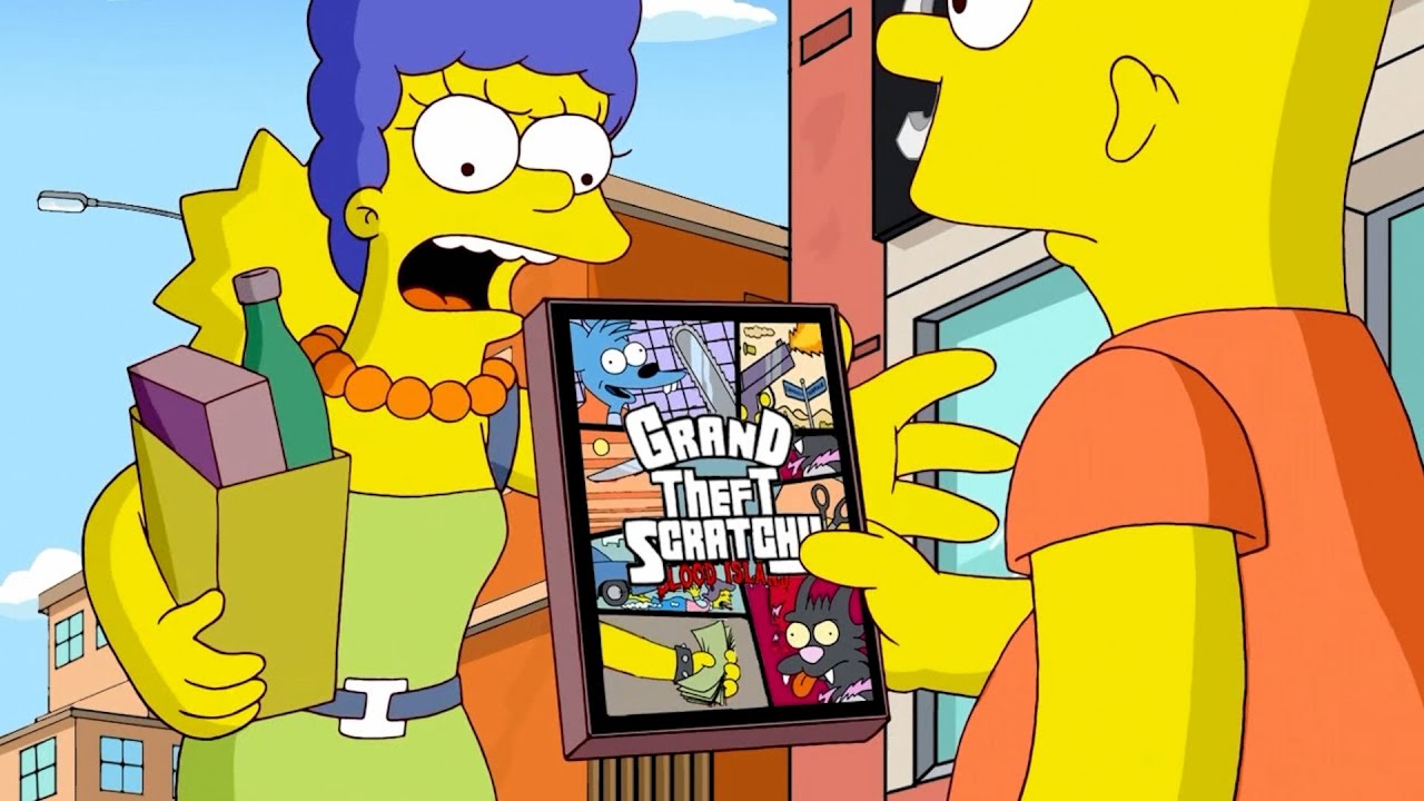 Marge le Impide a Bart comprarse el Grand Theft Scratchy | Los Simpsons ...