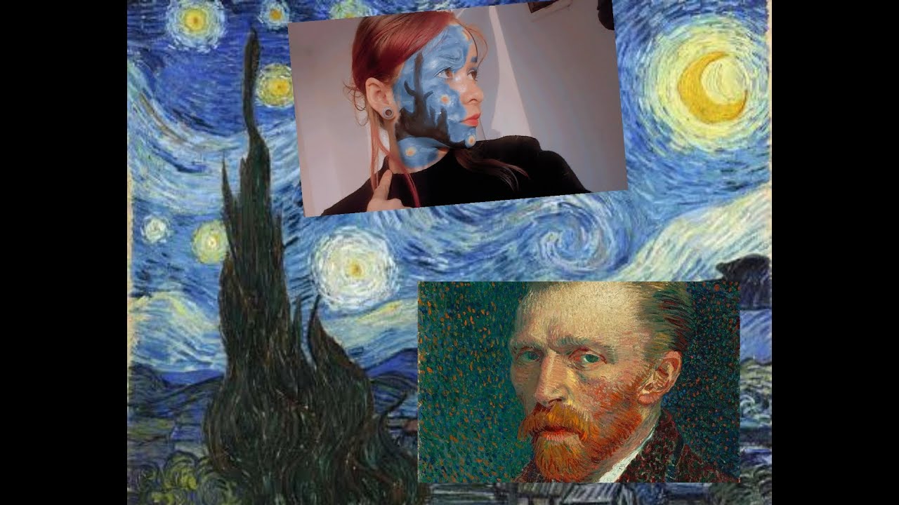 Inspirado en la noche estrellada de Vicent van gogh MAQUILLAJE - TUTORIAL - YouTube
