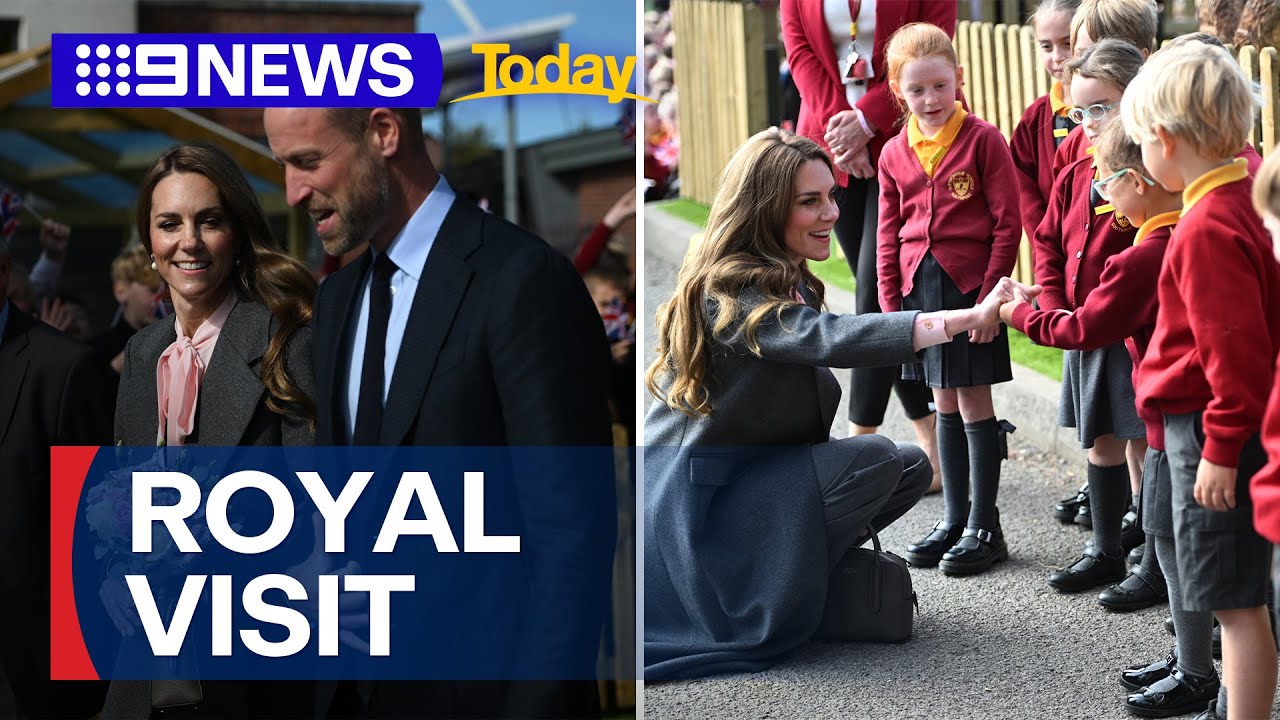 Prince William & Princess Kate meet with Southport families | 9 News ...