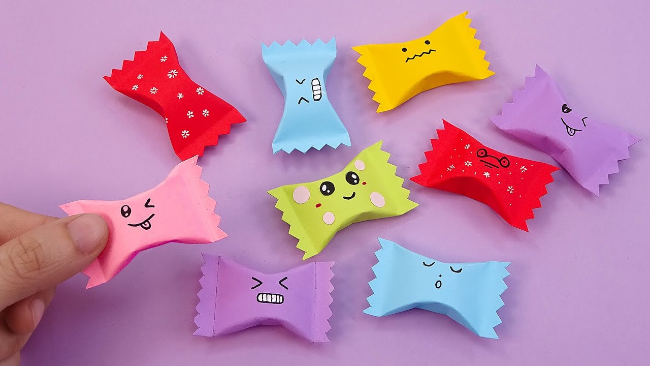 How To Make Easy Mini Paper Candy / Paper craft / Paper Crafts For ...