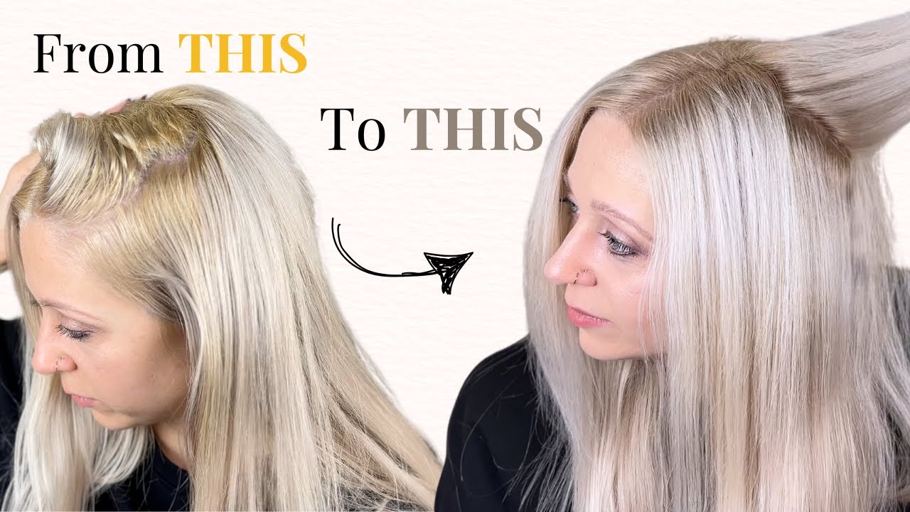 Tone My Hair With Me! (Fixing Yellow Roots) - YouTube