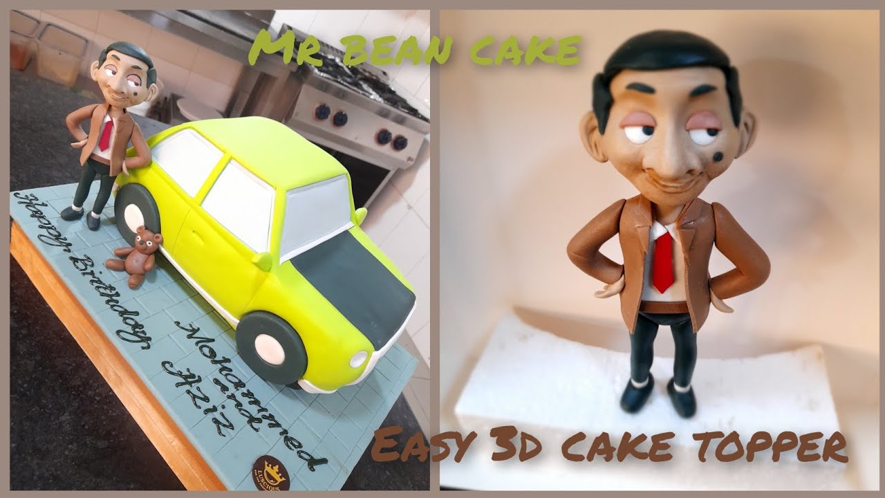 HOW TO MAKE | MR. BEAN 3D CAKE TOPPER | SHAPE CAKE - YouTube