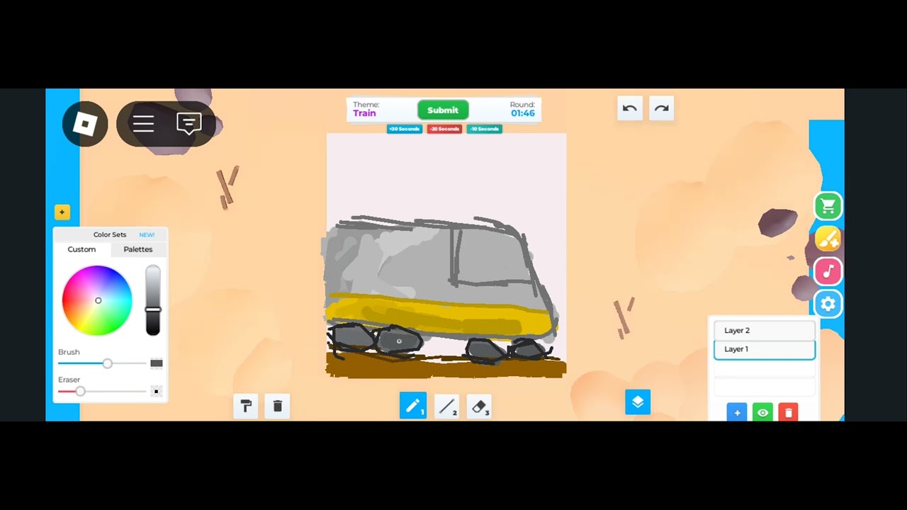 Playing roblox in speed draw part 2 - YouTube