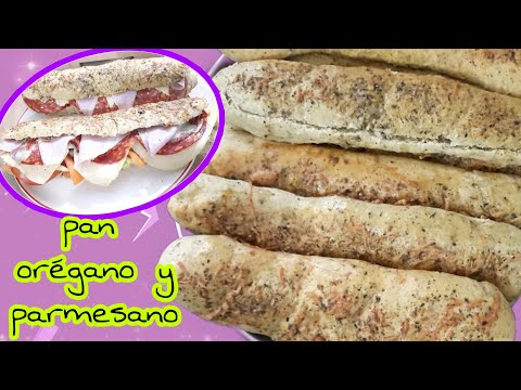 Pan estilo subway parmesano y orégano/ paso a paso tips y relleno - YouTube