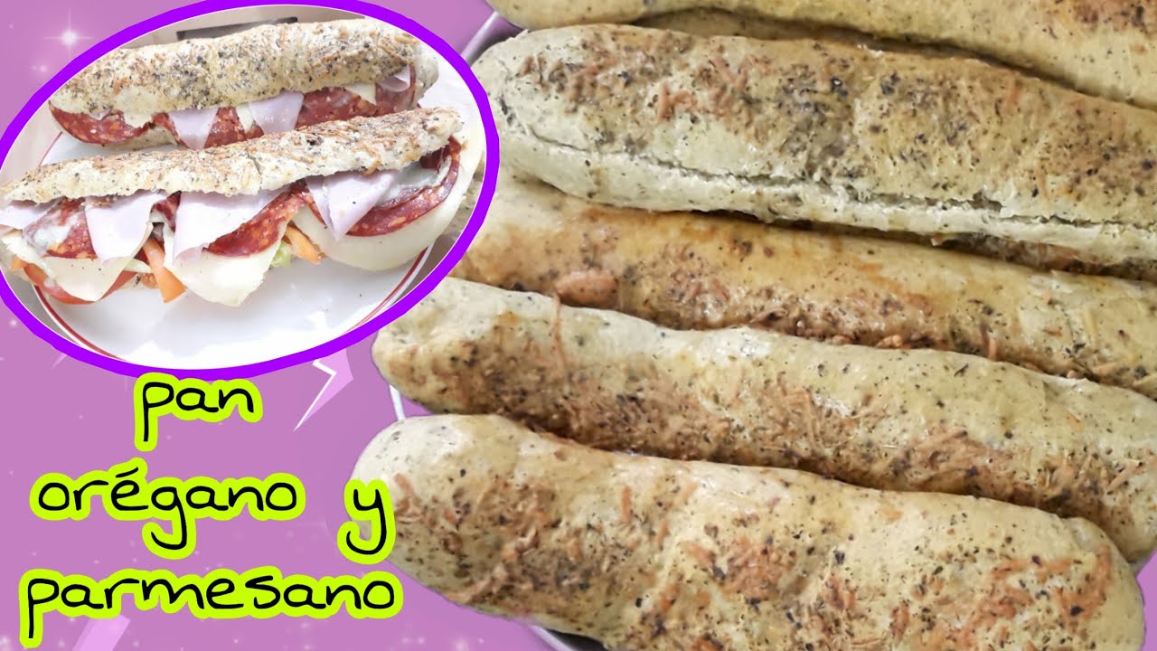Pan estilo subway parmesano y orégano/ paso a paso tips y relleno - YouTube