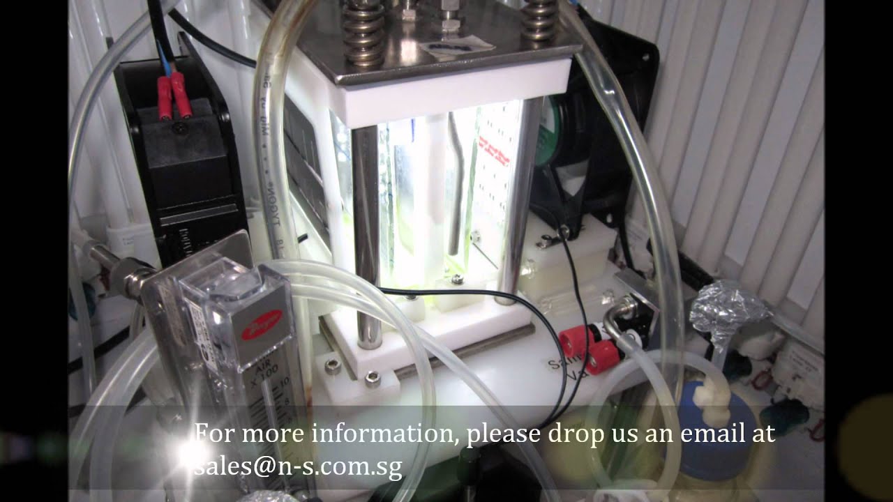 Lab scale bioreactor with integrated solar panel cell new - YouTube