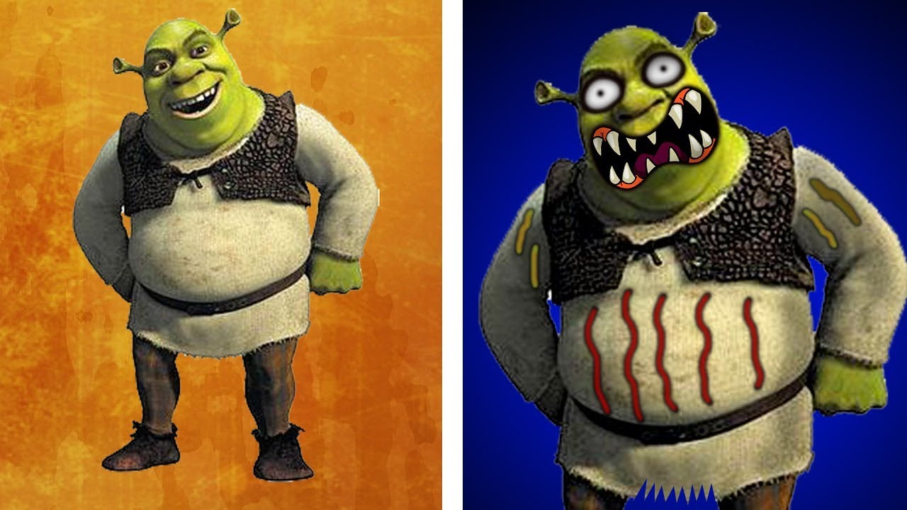 Sherk Characters HORROR VERSION 😲😲😲 - YouTube