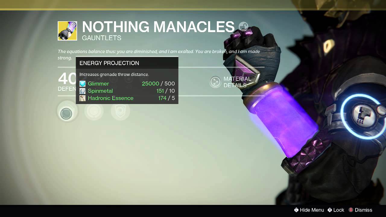 Destiny: Nothing Manacles Warlock Gauntlets NEW EXOTIC!!! - YouTube