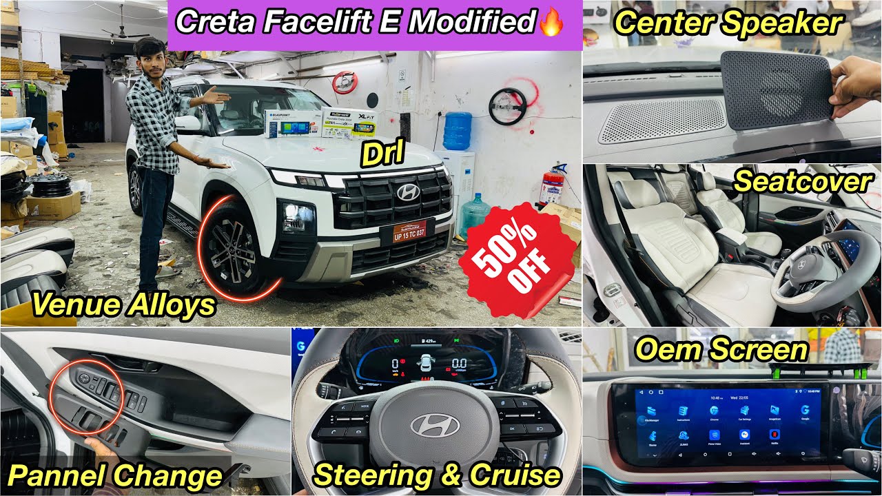 CRETA 2024 BASE TO TOP MODIFIED🔥CRETA FACELIFT MODIFICATION🔥CRETA ...