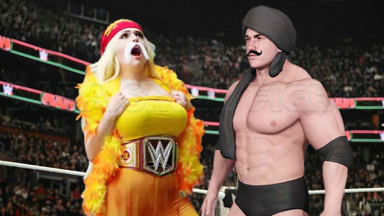 Dara Singh vs Girl Hulk Hogan Match - YouTube