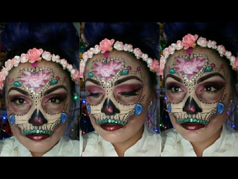 Catrina con brillos || maquillaje de catrina || Catrina diamante ...