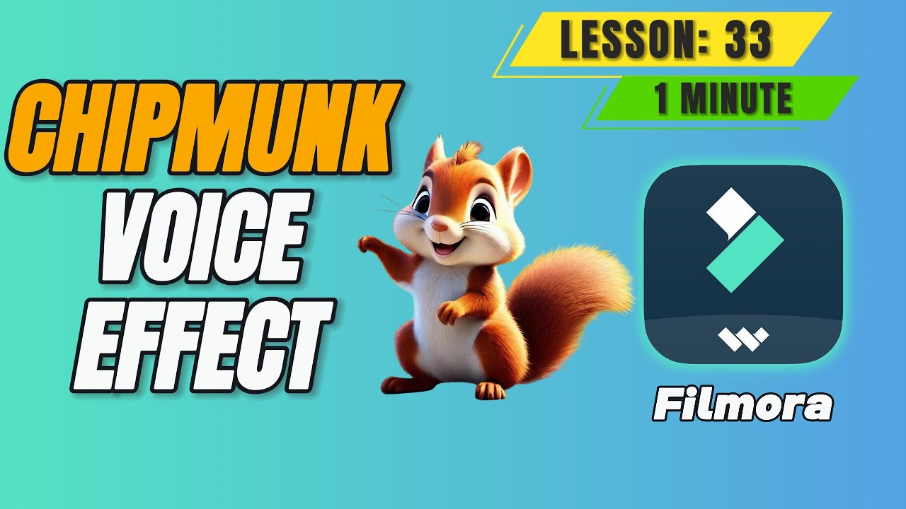 How to make Chipmunk Voice Effect in @FilmoraWondershare - Lesson 33 Filmora Tutorial - YouTube
