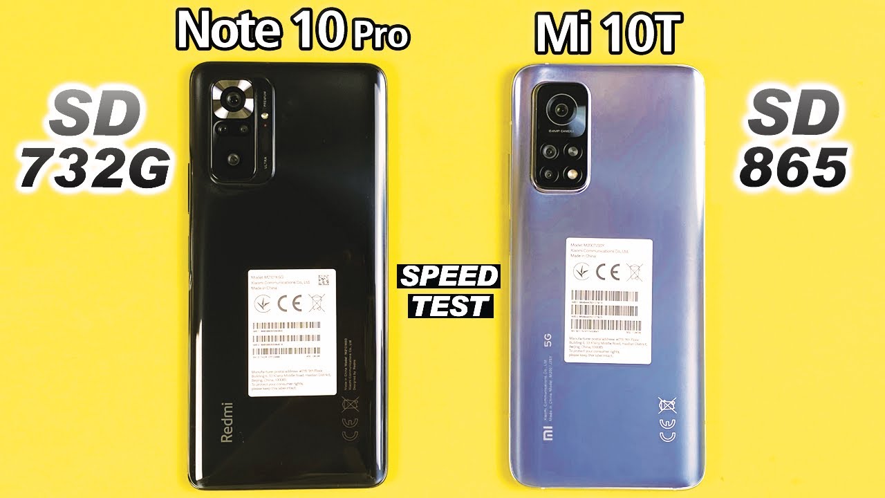 Redmi Note 10 Pro vs Mi 10T - SPEED TEST! - YouTube