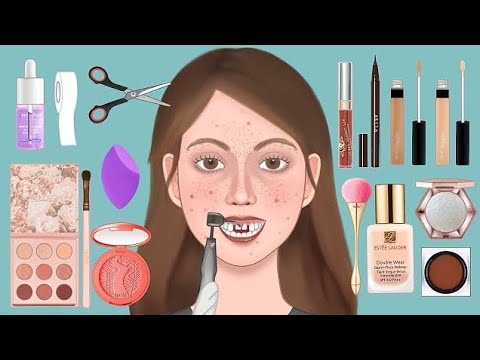 메이크업 ASMR | 토끼이빨 소녀의 역대급 이미지 변신 | The Amazing Transformation of Rabbit ...