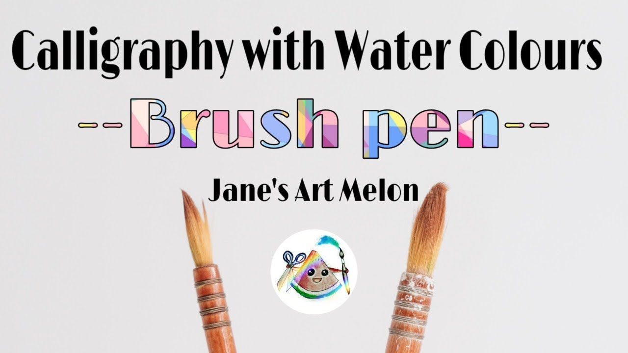 How to do Calligraphy with Water colours | Jane's Art Melon - YouTube