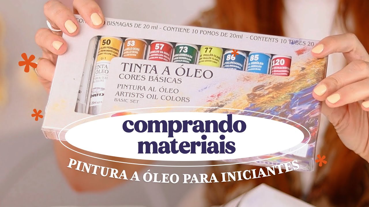 comprando materiais de PINTURA À OLEO para iniciantes + preparando o ...