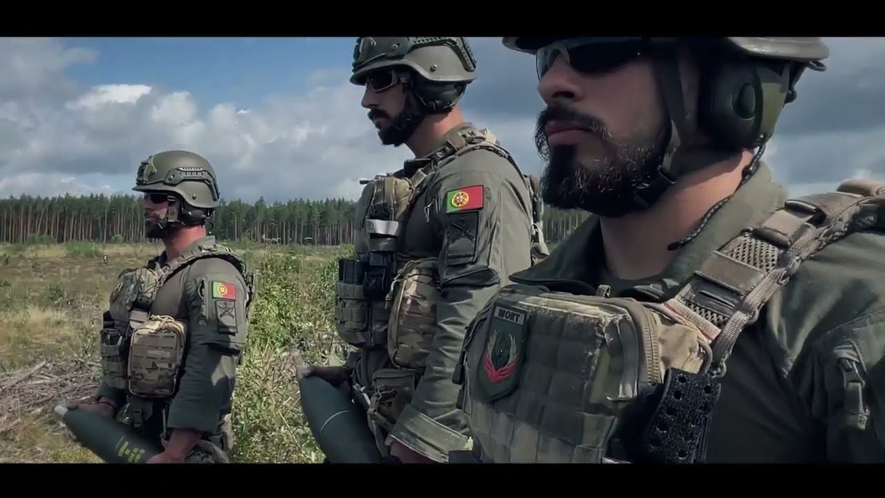 NATO eFP Battlegroup Lithuania meets Portugese 120mm Mortars - YouTube