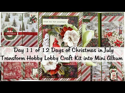Transform Hobby Lobby Craft Kit into Mini Album - YouTube