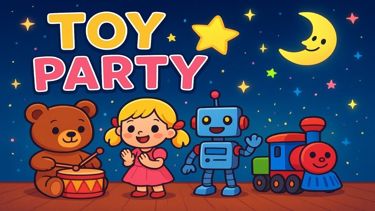 🎉 Toy Party Song for Kids | Fun Cartoon Animation | Dance & Sing with ...