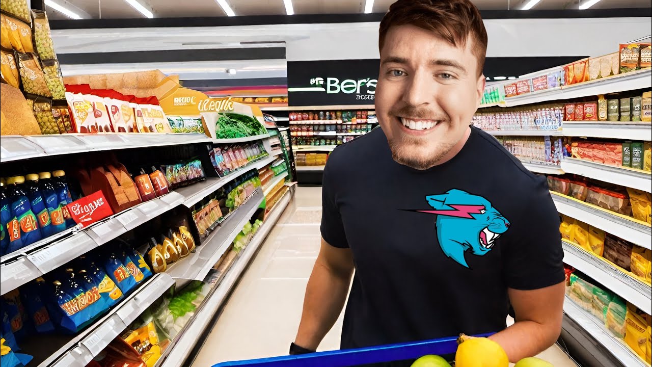 Living in a Grocery Store: The Mr. Beast Challenge #mrbeast # ...