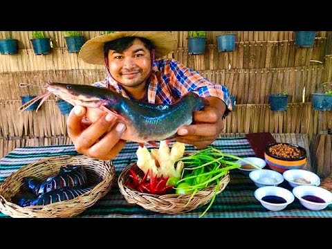 Fish cooking videos and eating so delicious - Cooking catfish soybean ...