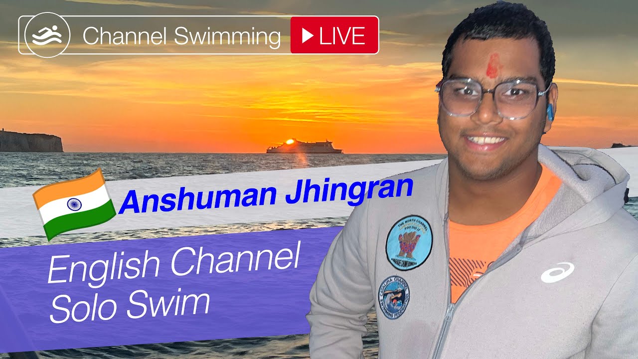 Anshuman Jhingran English Channel Solo Swim LIVE! Part 6 - YouTube