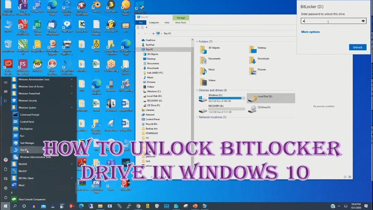 How To Unlock Bitlocker Drive In Windows 10 YouTube how-to-unlock-bitlocker-drive-in-windows-10-youtube