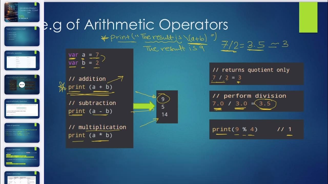 IOS-1 Lecture 4 - Operators - YouTube