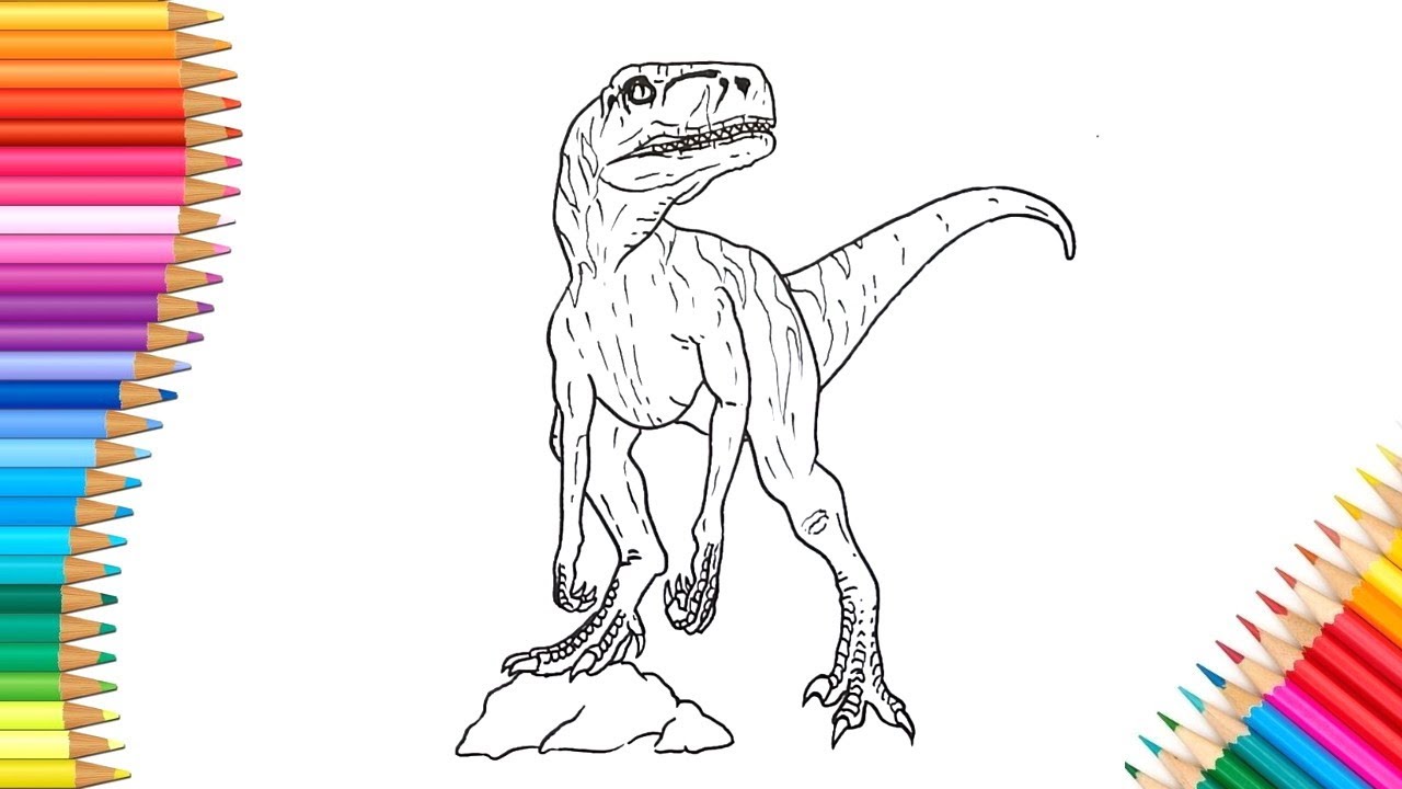 How To Draw Atrociraptor Red | Jurassic World : Dominion - YouTube