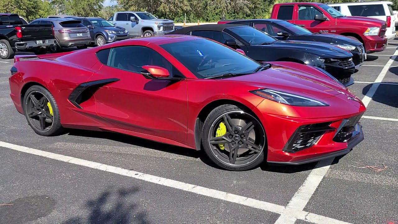 2021 Red Mist C8 Corvette Stingray Walk Around (Full Sunlight) - YouTube