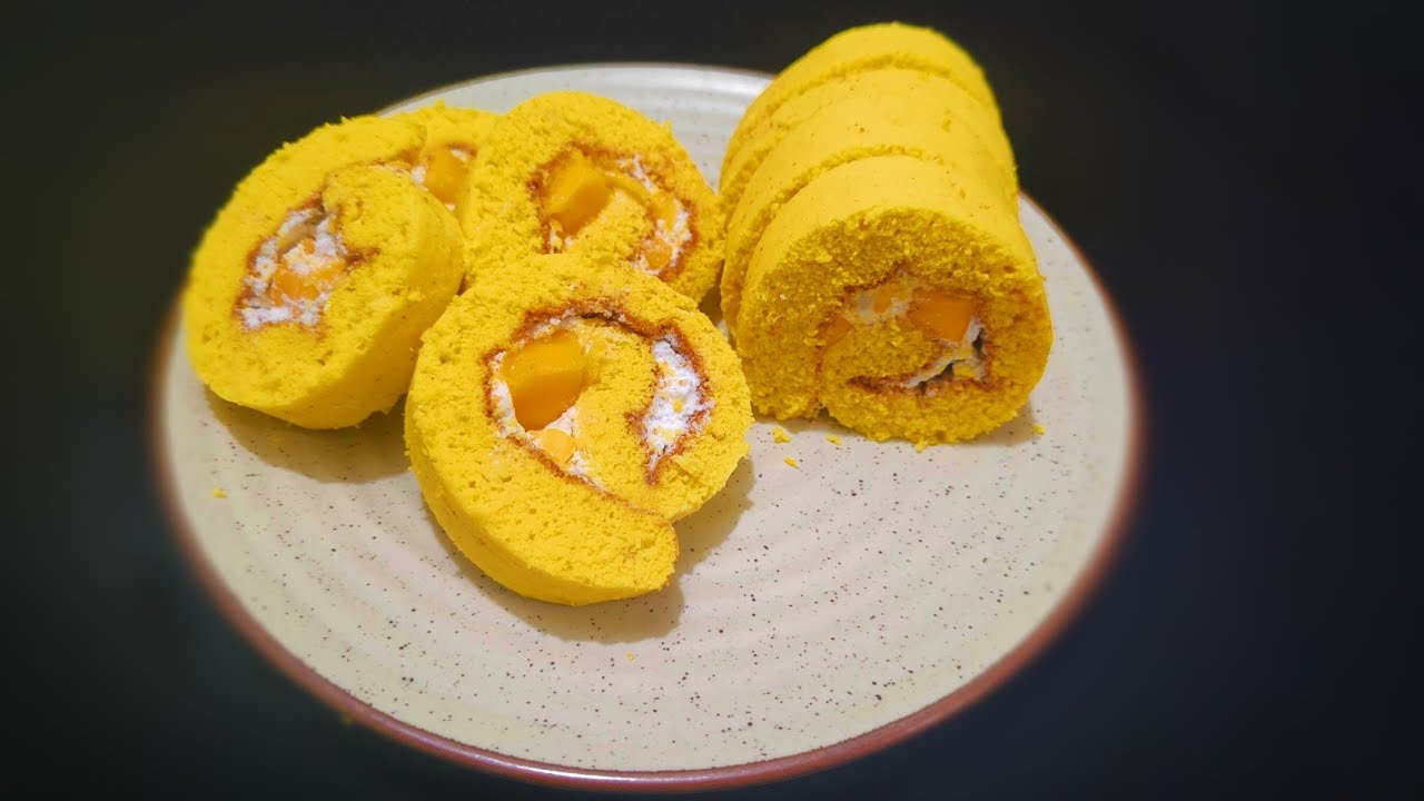 ফ্রাইপ্যানে ম্যাংগো সুইস রোল।Mongo Swiss Roll,Without oven l - YouTube