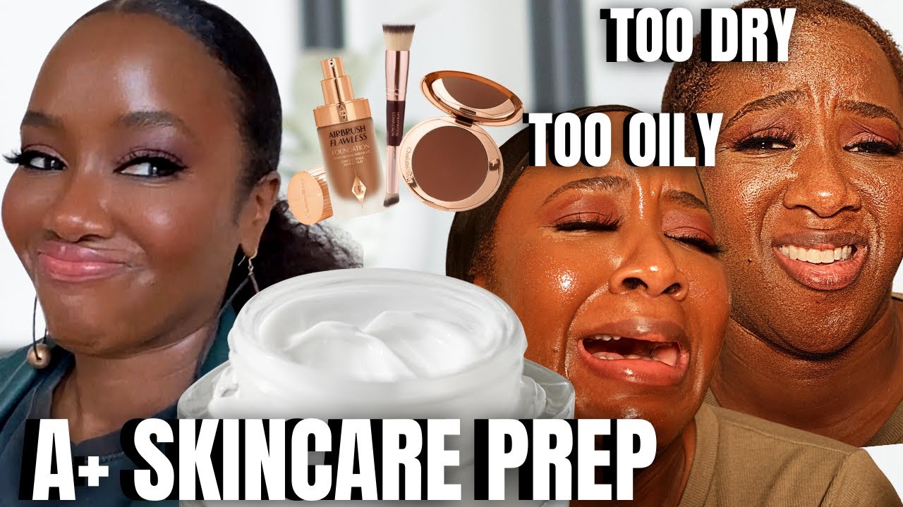 Skincare Prep BEFORE Makeup + Covering Hyperpigmentation Dark Skin ...
