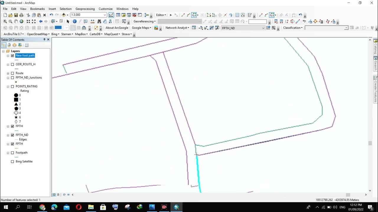 POLYLINE CREATION AND ADDING FIELDS IN ARCMAP - YouTube
