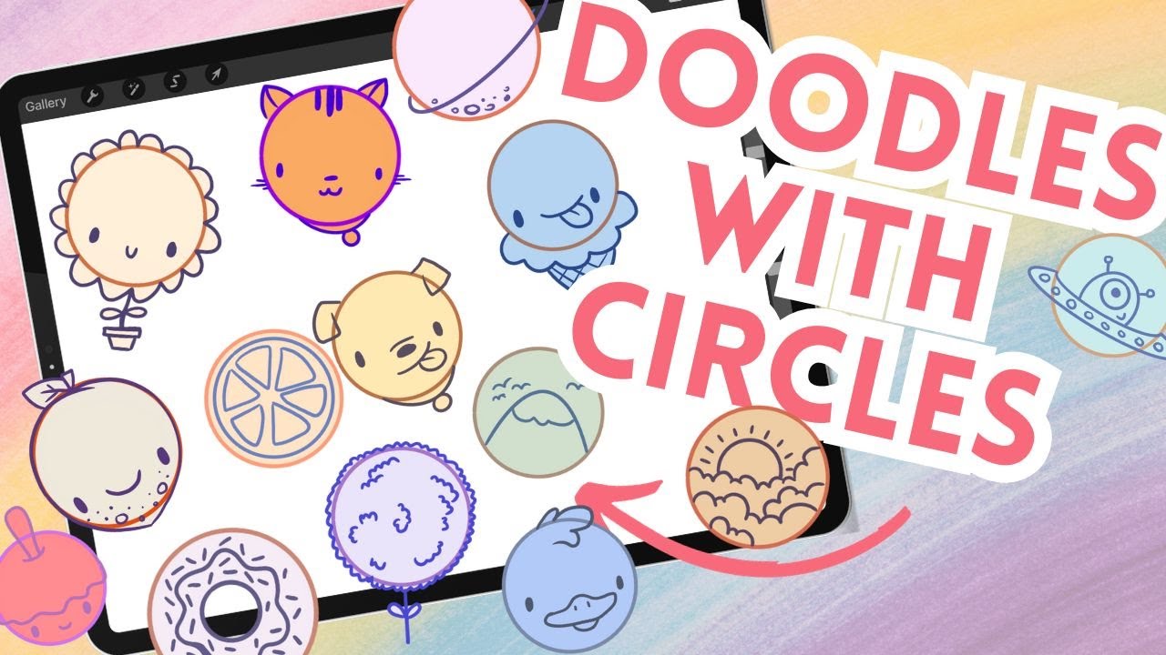 100 Doodles Using Circles 🎨 How to doodle for beginners - YouTube