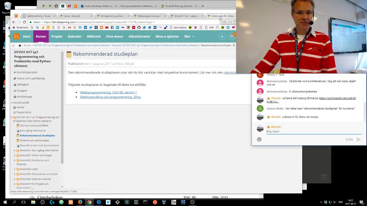 Info 13 - 14:30: Välkommen till BTH Webbprogrammering och hösten 2017 - YouTube