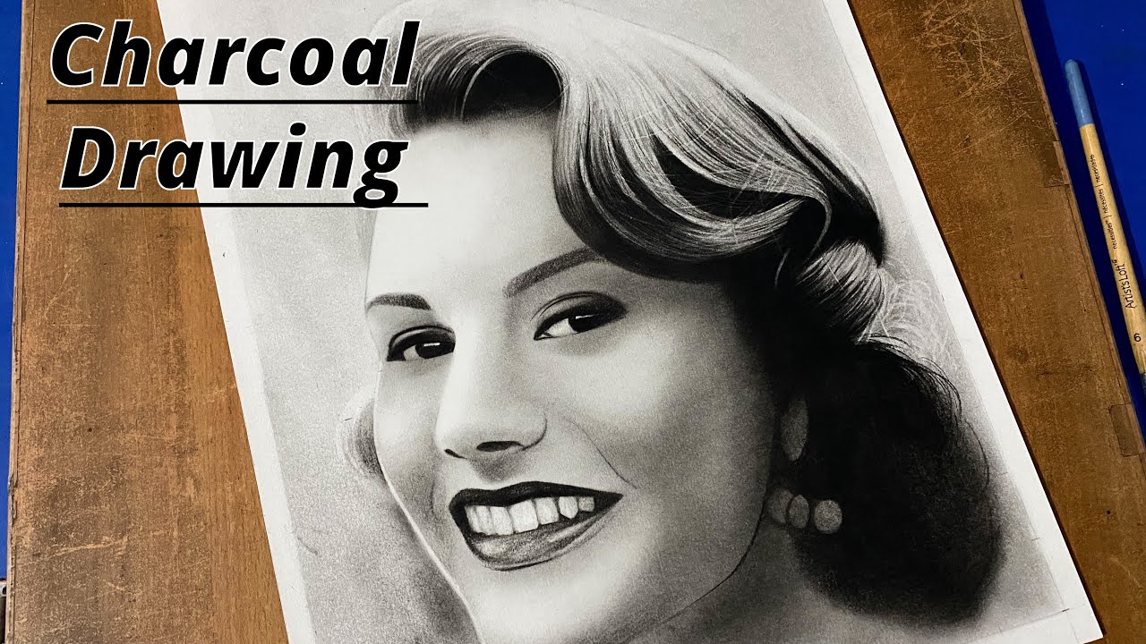 Charcoal Face Drawing | @Artist Deepkaran | @How to use charcoal pencil ...