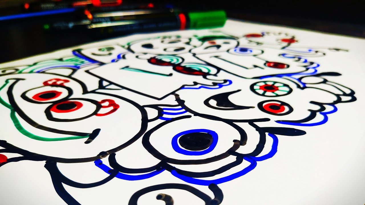 Monster gang doodle art - YouTube