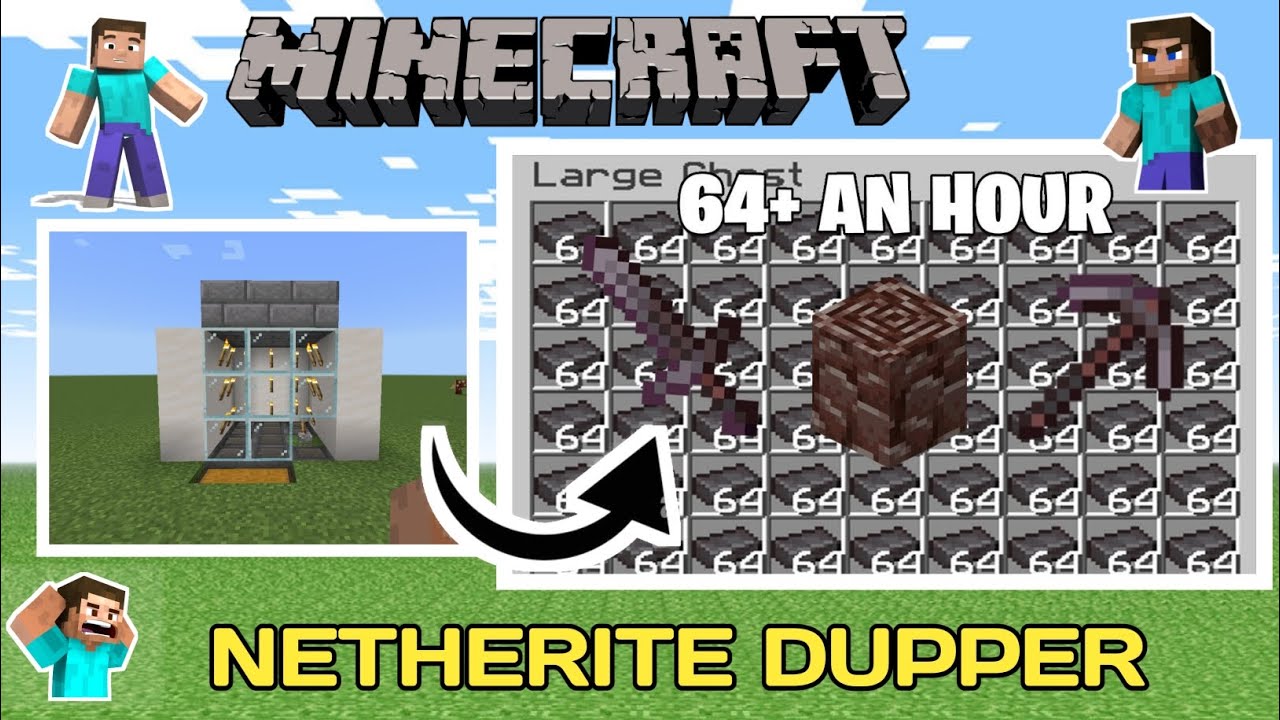 Infinite NETHERITE DUPPER 💀 MACHINE In Minecraft | - YouTube
