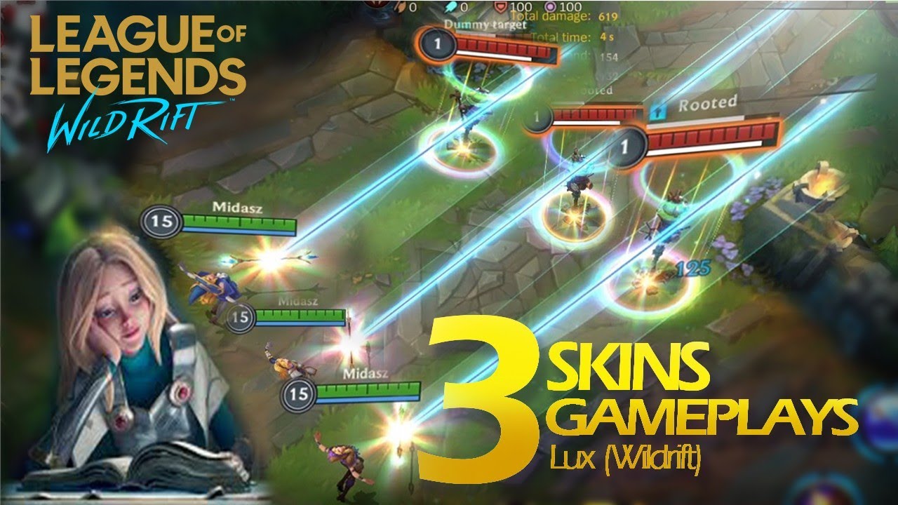 Lux Wild Rift Guide| All Skin + Gameplay | league of Legends - YouTube