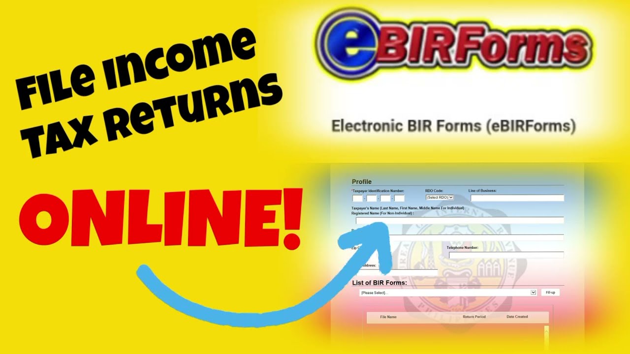 How to File Income Tax Returns Online | eBIR Forms - YouTube