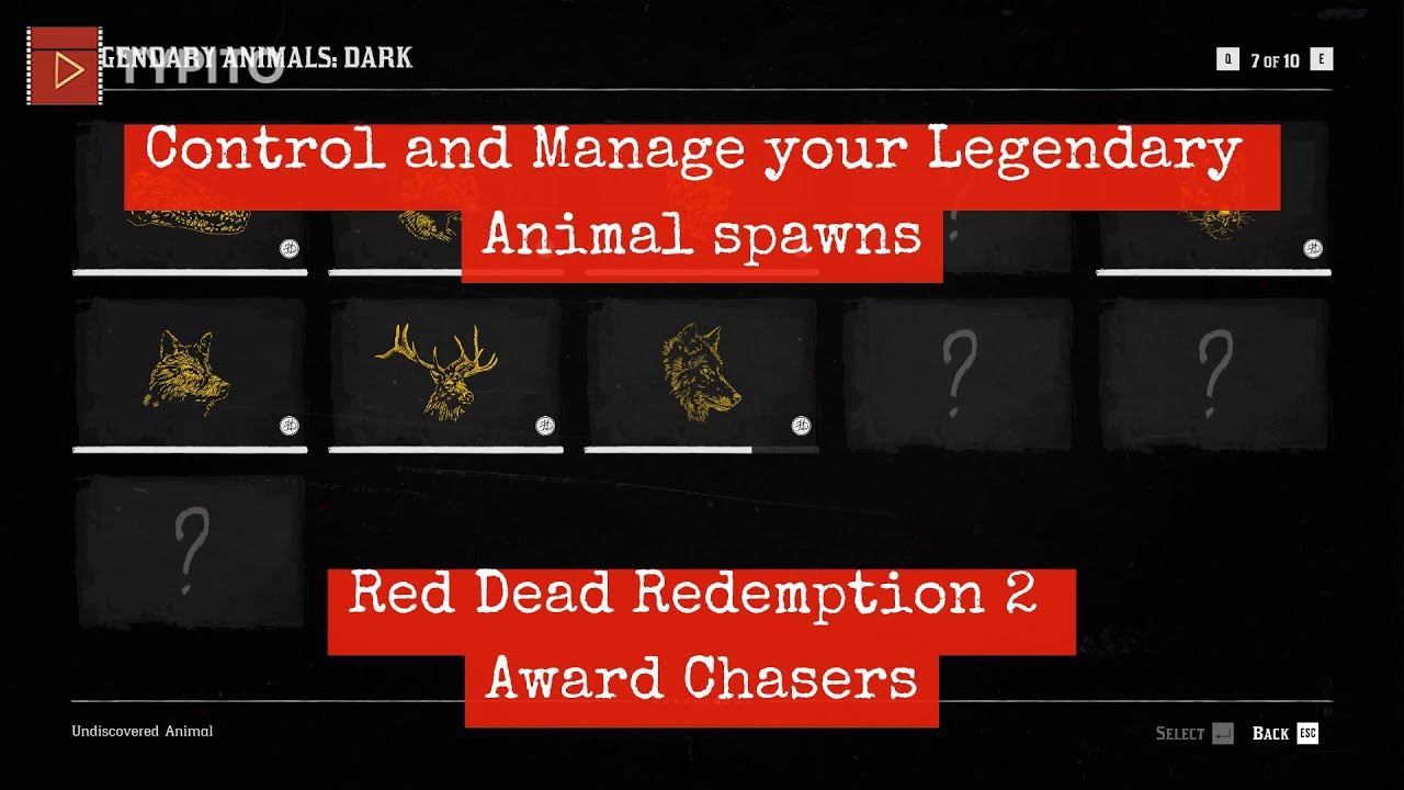 Managing and Controlling Legendary Animal Spawns in Red Dead Redemption ...