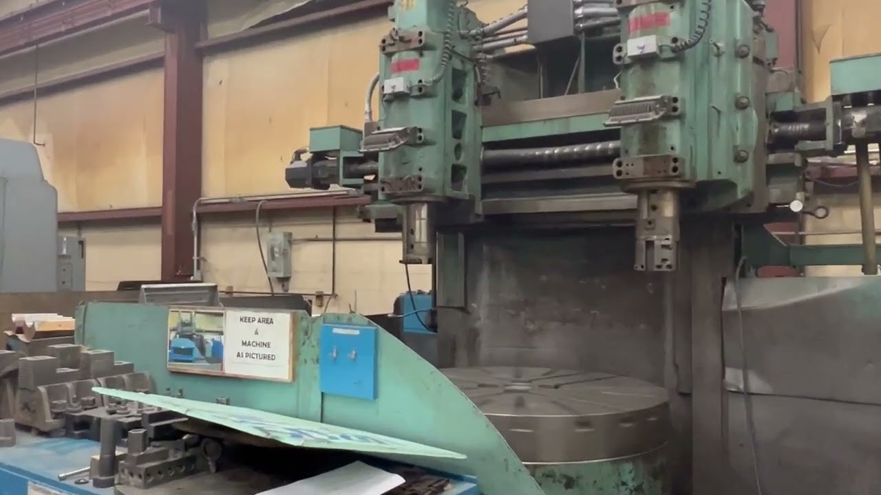 Bullard Vertical Boring Mill CNC, 62" Swing, Fanuc Control - YouTube
