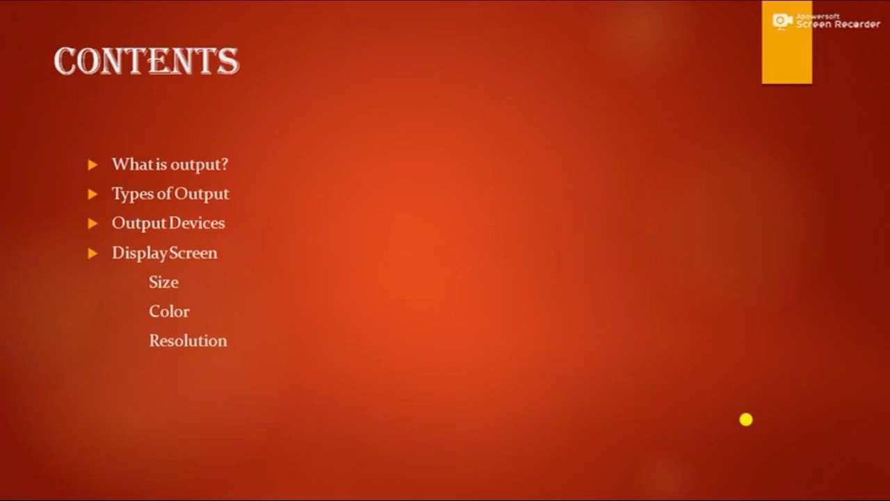 OUTPUT | OUTPUT TYPES | OUTPUT DEVICES | DISPLAY SCREEN COMPUTER ...