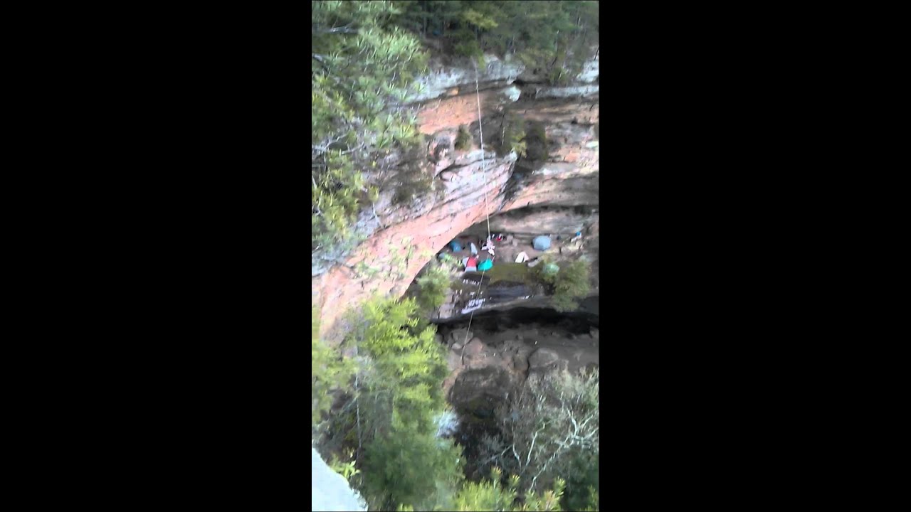 Australian style Rappelling - Red River Gorge, Ky - YouTube